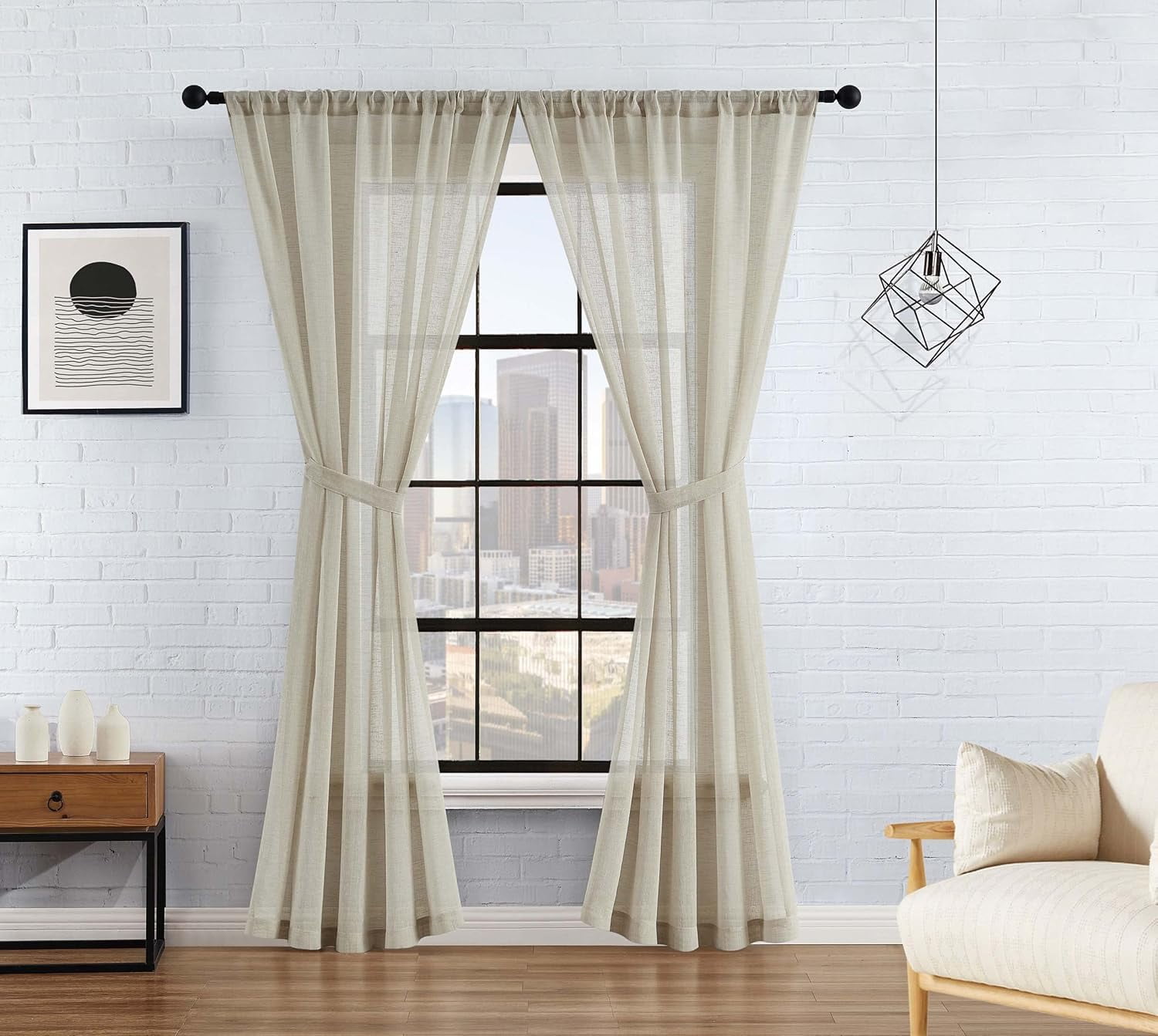 LKIFFA-- Onyx Textured Sheer Curtain | Window Panel Curtains ...