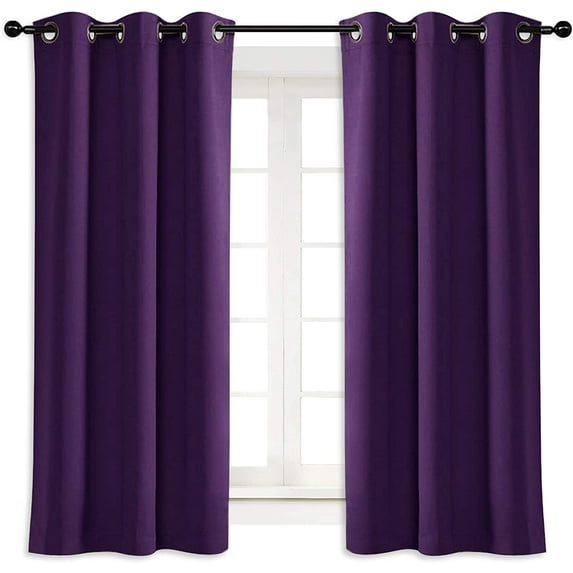 LKIFFA-Room Darkening Window Treatment Curtain, Pure White, Single Panel, 42 by 45, Energy Smart ...