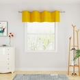 LKIFFA-Yellow Valance Curtains Toppers Living Room Linen Textured 18 ...