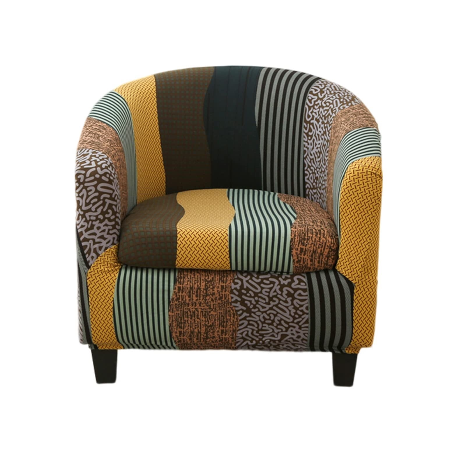 LKJYER Club Chair Slipcover 2 Piece Tub Chair Slipcover Stretch Barrel ...