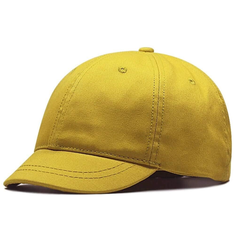 LKJYER Men Short-Bill Oversize Baseball-Cap - Plain Polo Dad Hat L/XL ...