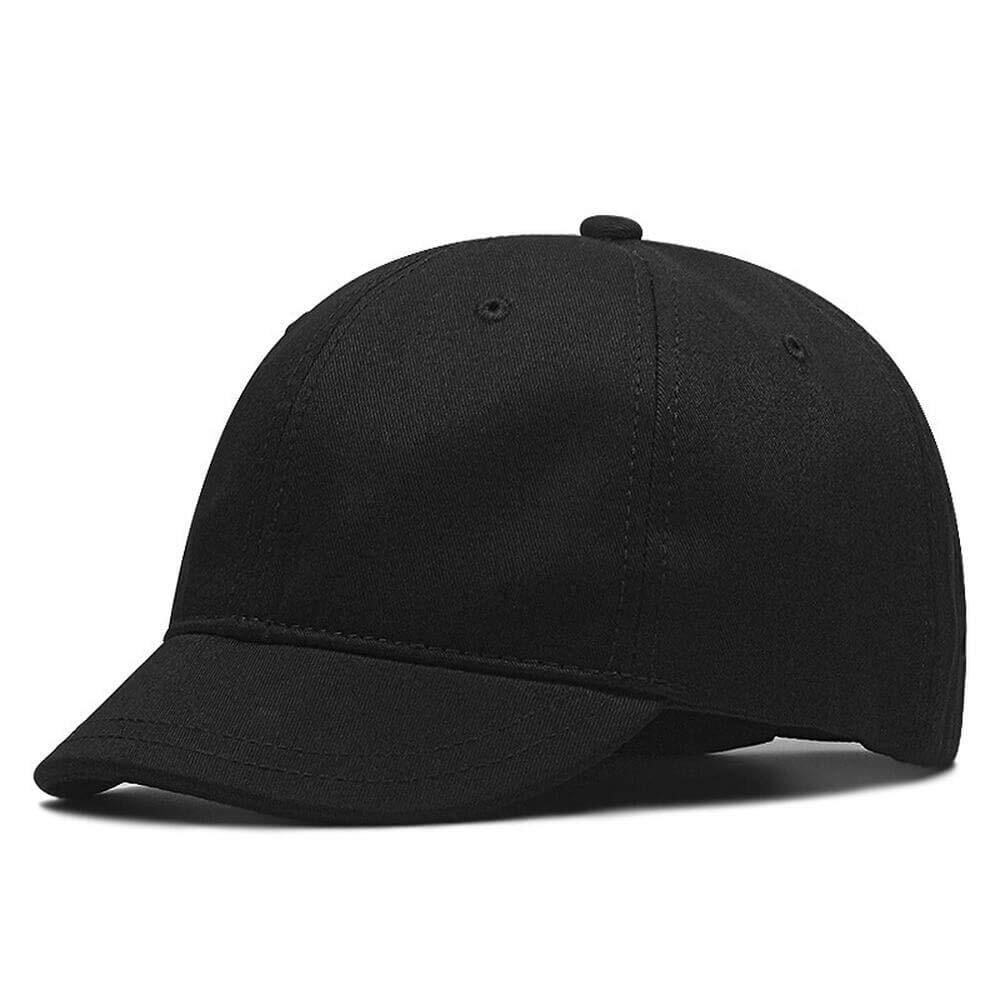 LKJYER Men Short-Bill Oversize Baseball-Cap - Plain Polo Dad Hat L/XL ...