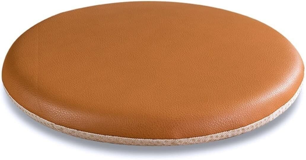 LKJYER Round Chair Cushion Leather Seat Cushion Round Memory Foam Chair ...