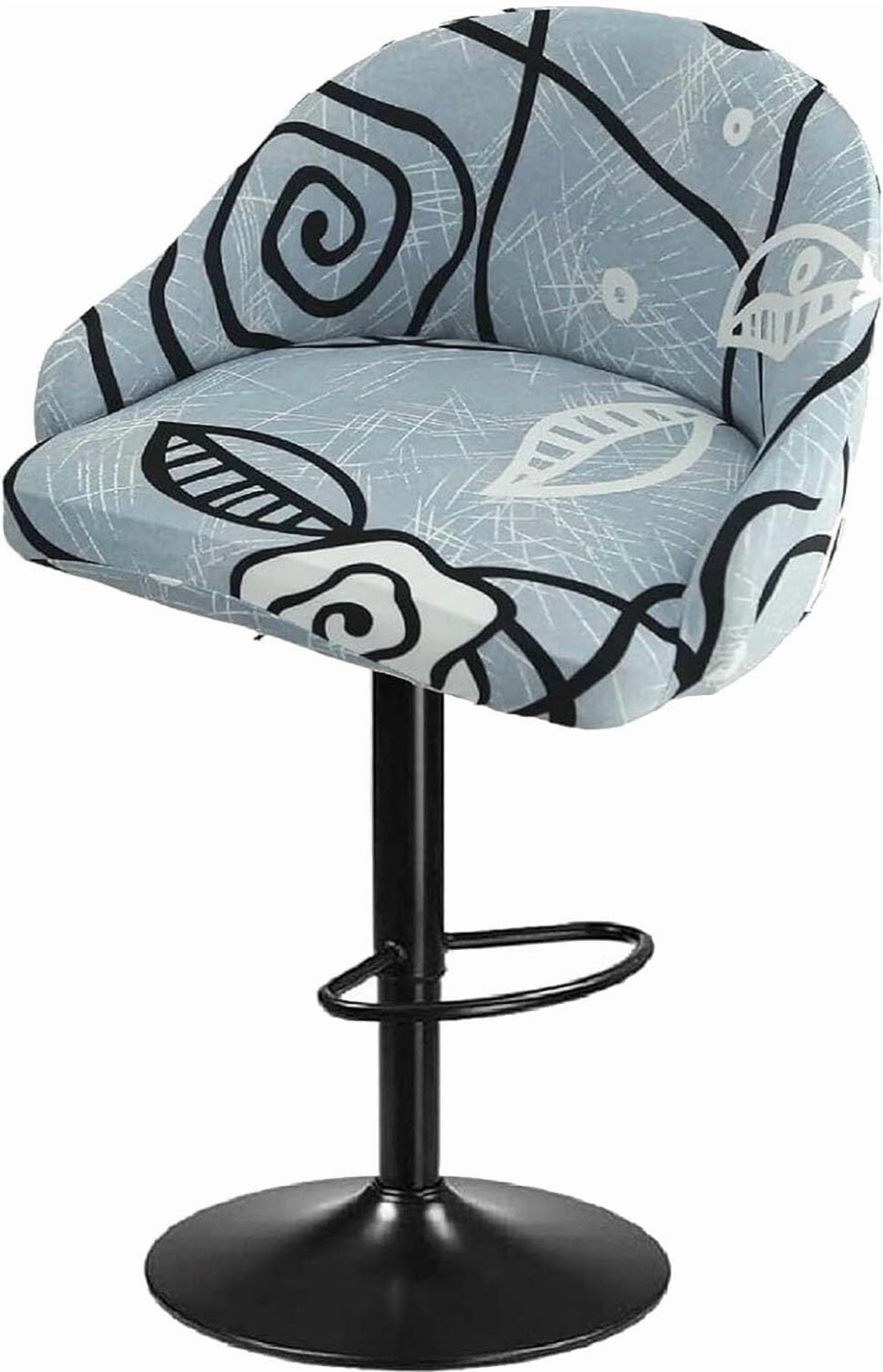 LKJYER Set of 1/2/4 Bar Stool Covers with Back Stretchable Counter ...