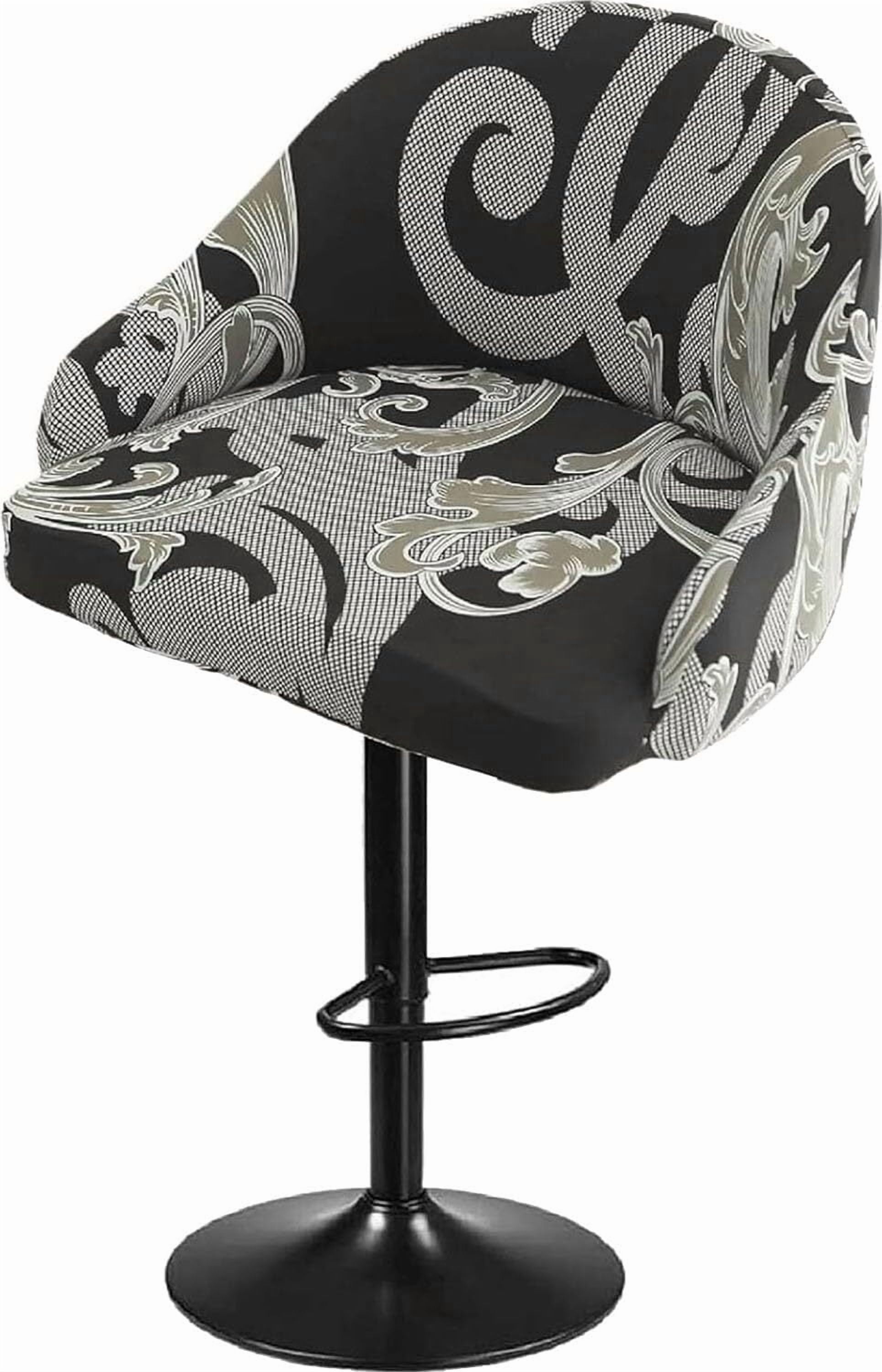 LKJYER Set of 1/2/4 Bar Stool Covers with Back Stretchable Counter ...