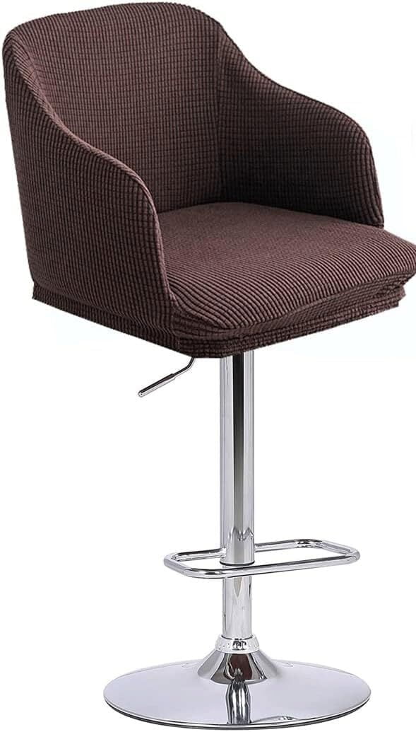 LKJYER Set of 2/4 Curved Bar Stool Slipcovers with Backs and Arms ...