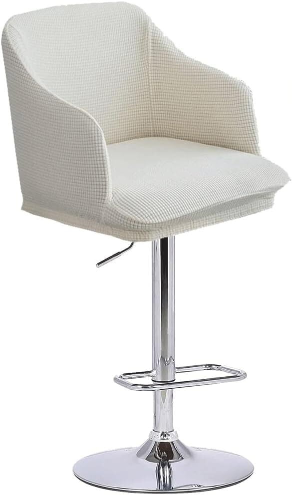 LKJYER Set of 2/4 Curved Bar Stool Slipcovers with Backs and Arms ...