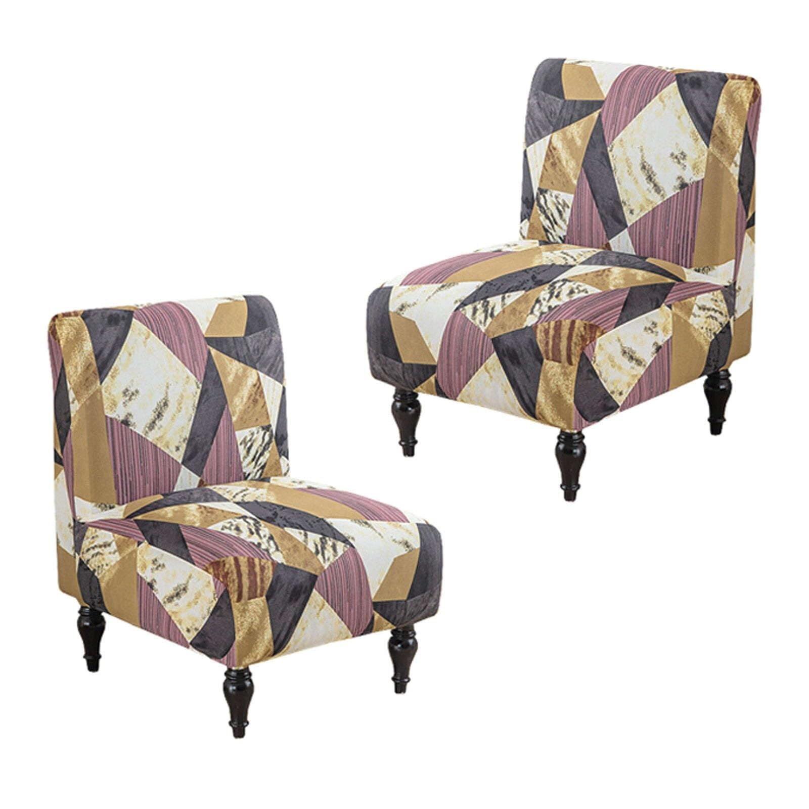 LKJYER Stretch Armless Accent Chair Covers, Spandex Armless Accent ...