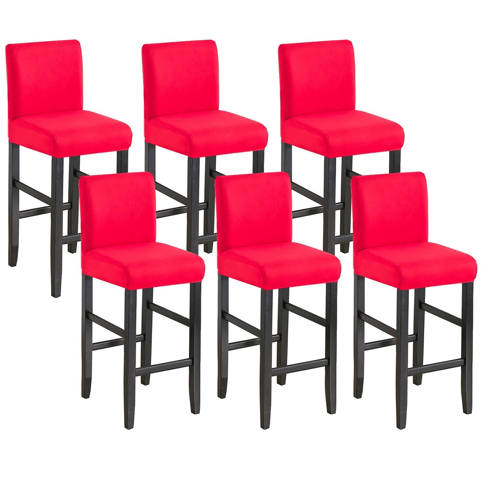 LKJYER Stretch Bar Stool Covers, Soft Barstool Slipcover Elastic ...