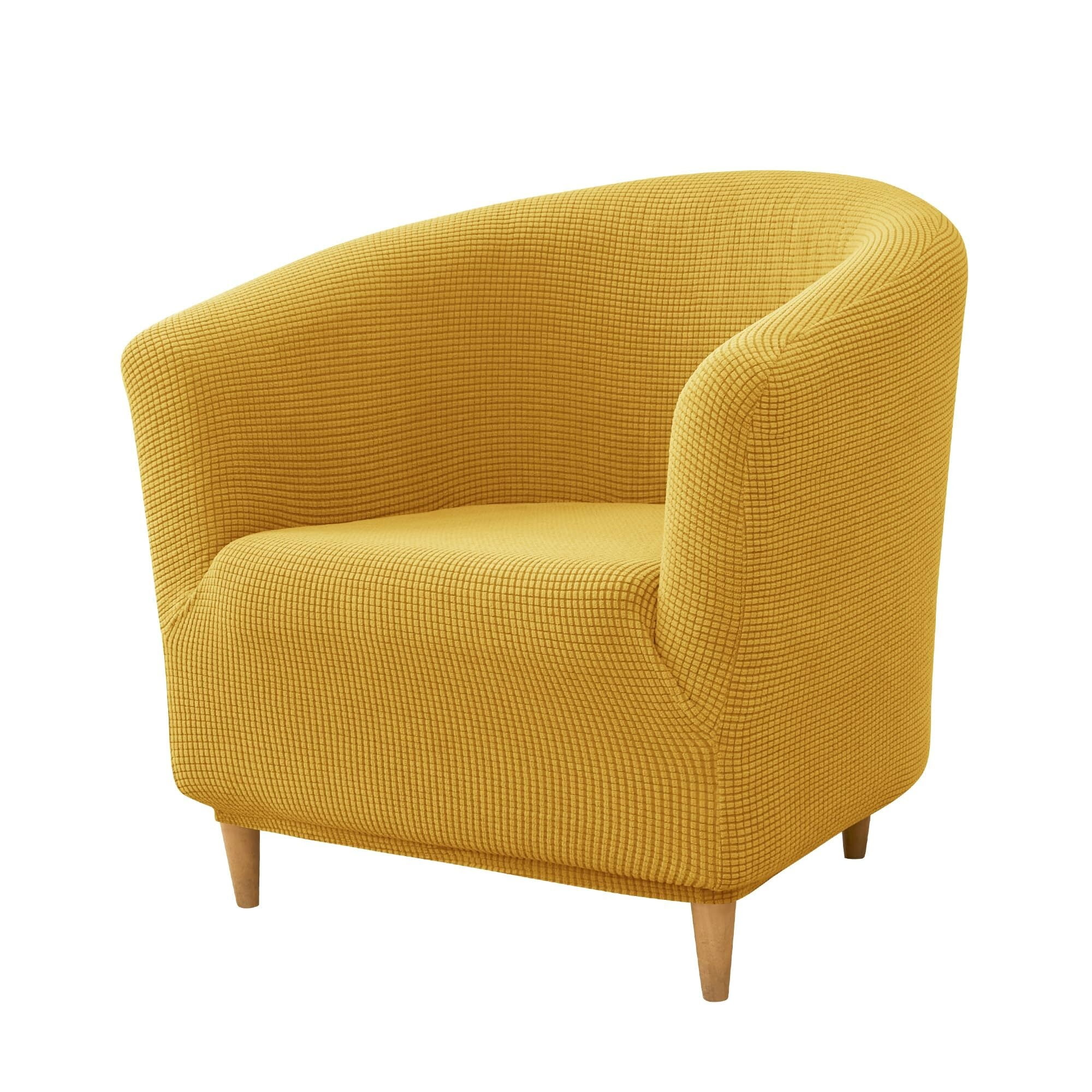 LKJYER Stretch Tub Chair Covers, 1-Piece Club Chair Slipcover Soft ...