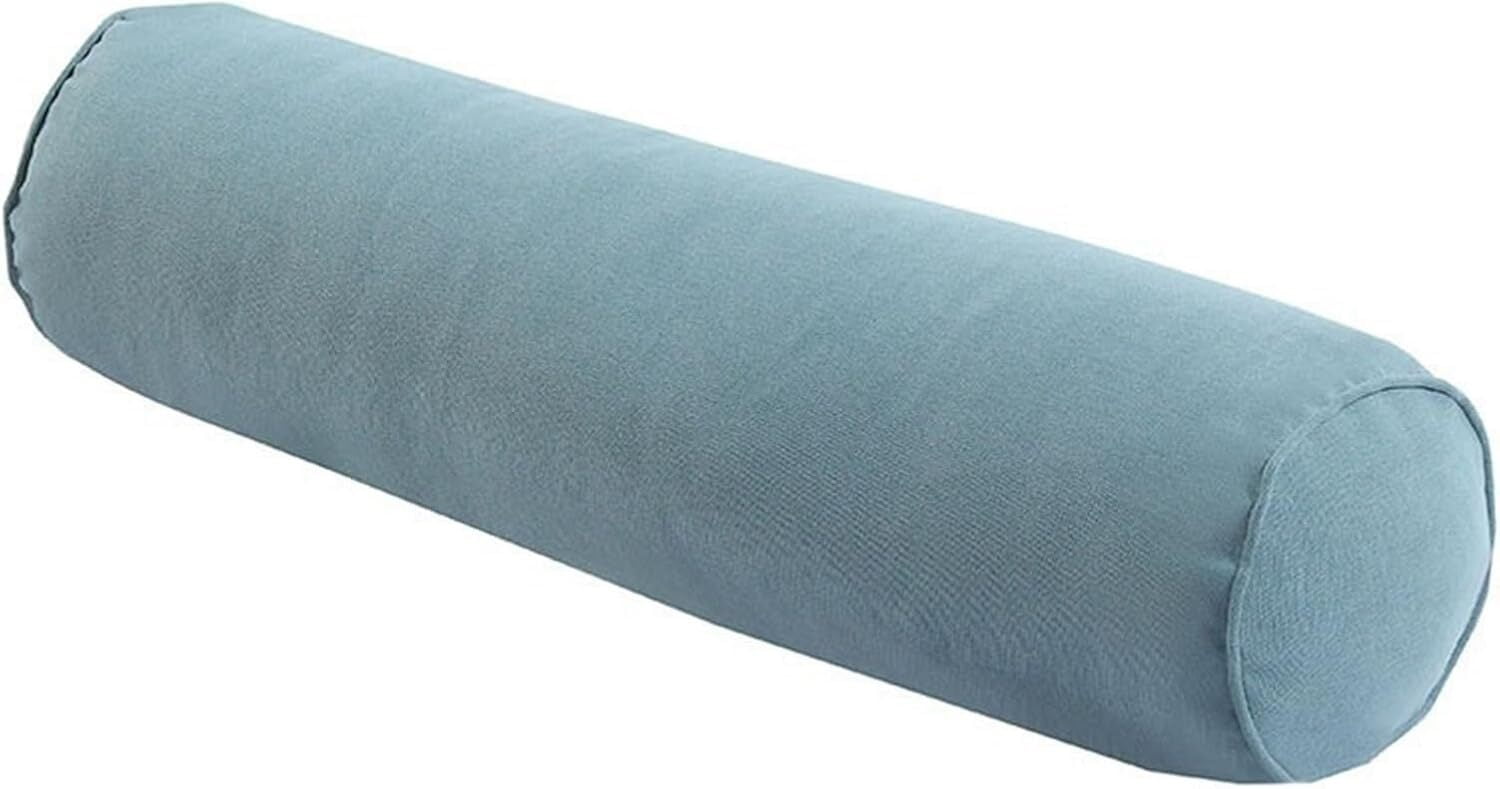 LKJYER Velvet Round Cervical Roll Cylinder Bolster Sleep Pillow with ...