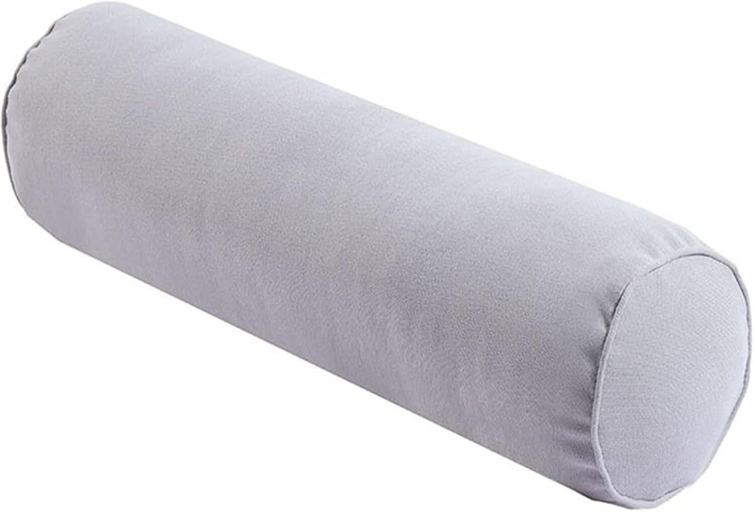 LKJYER Velvet Round Cervical Roll Cylinder Bolster Sleep Pillow with ...