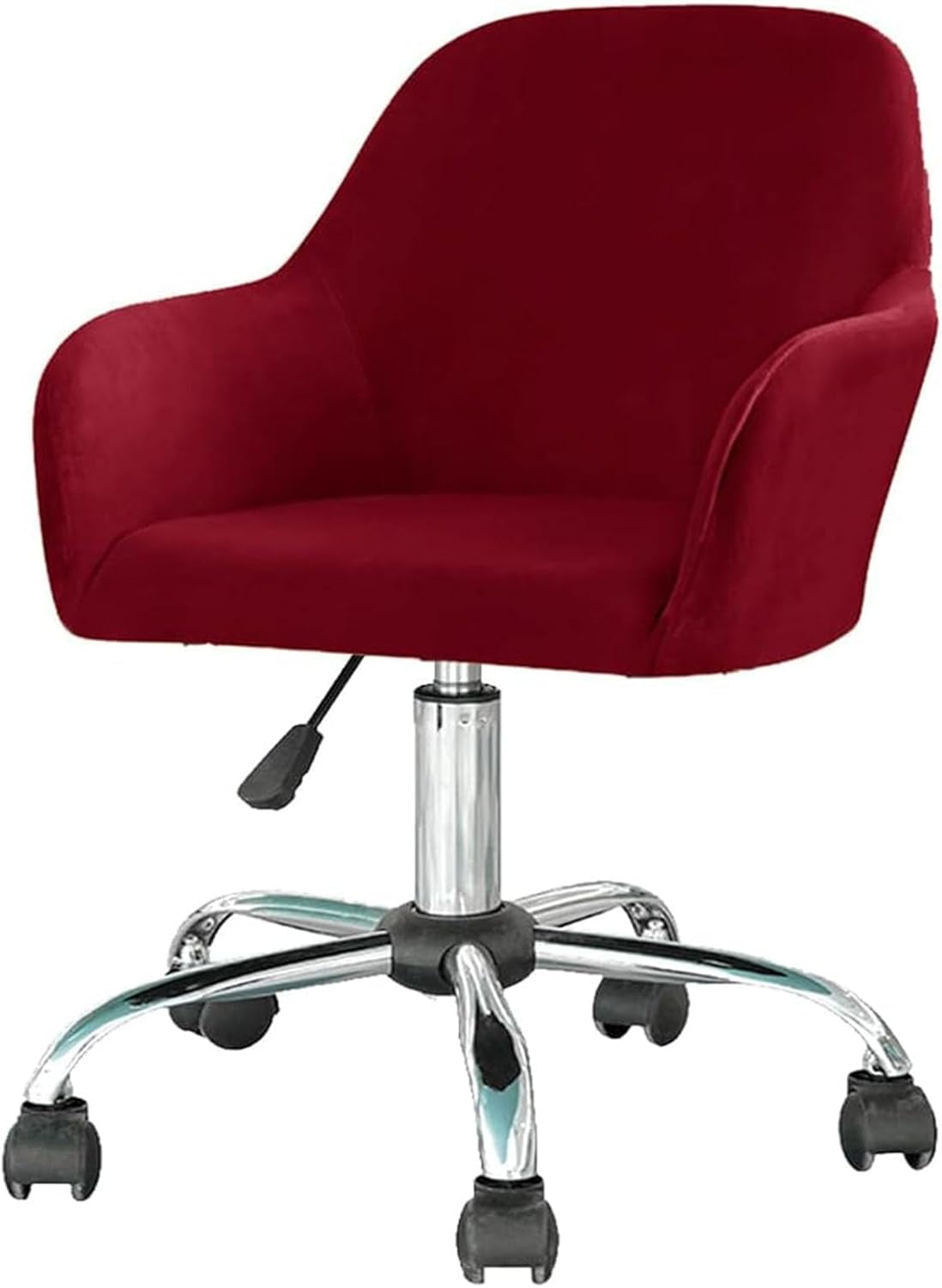 LKJYER Velvet Swivel Armrest Curved Back Cover, Home Office Desk Chair ...