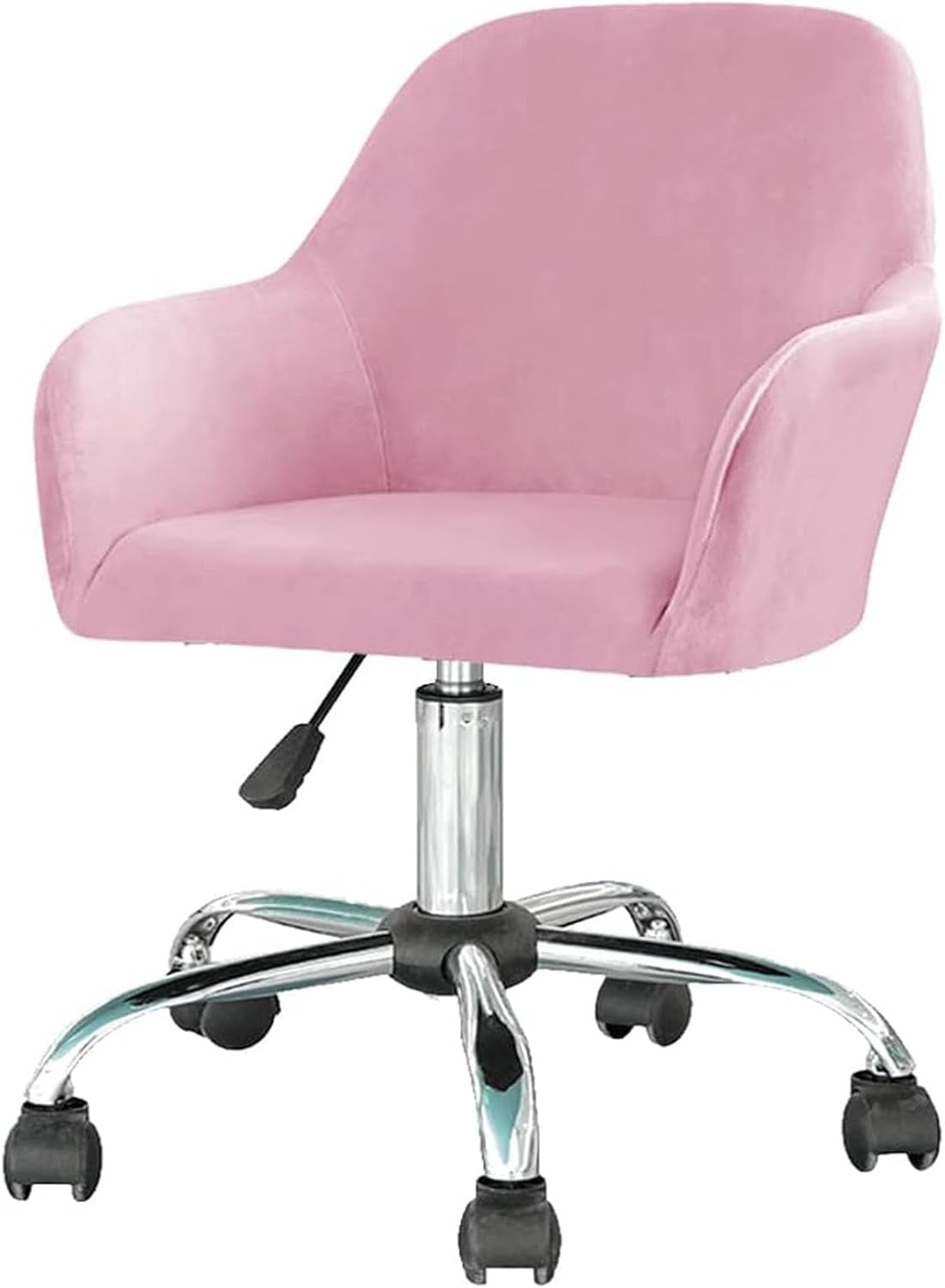 LKJYER Velvet Swivel Armrest Curved Back Cover, Home Office Desk Chair ...