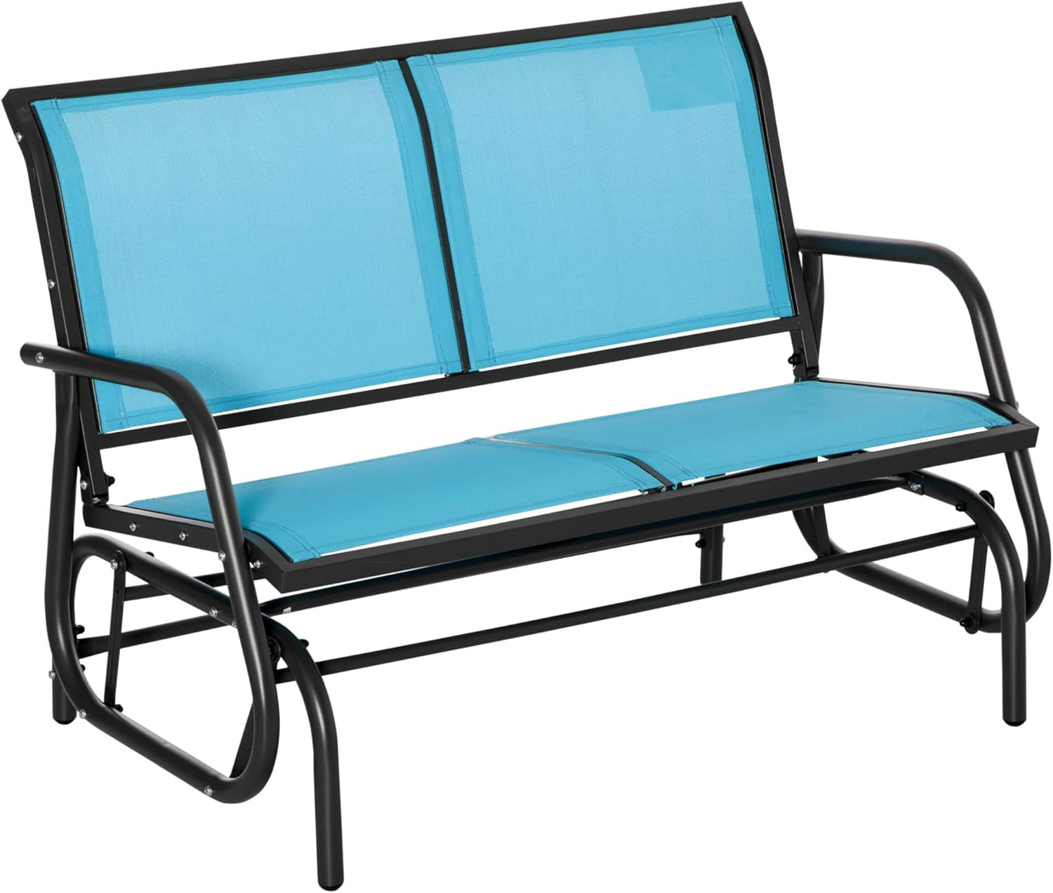 LKUPM 2-Person Outdoor Glider Bench, Patio Double Swing Rocking Chair ...
