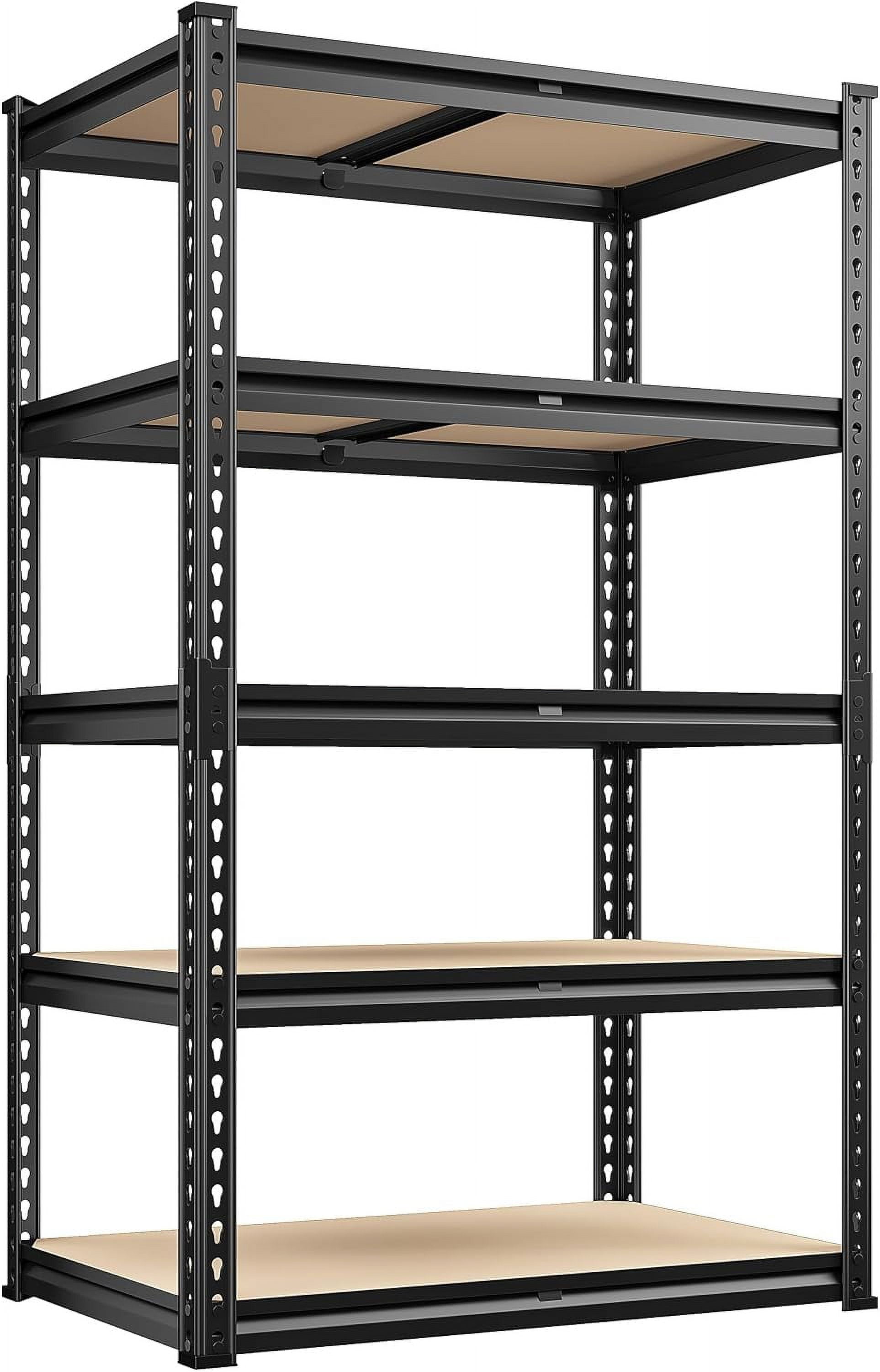 LKUPM 2000LBS Storage Shelves 5 Tier Garage Shelving Heavy Duty Metal ...