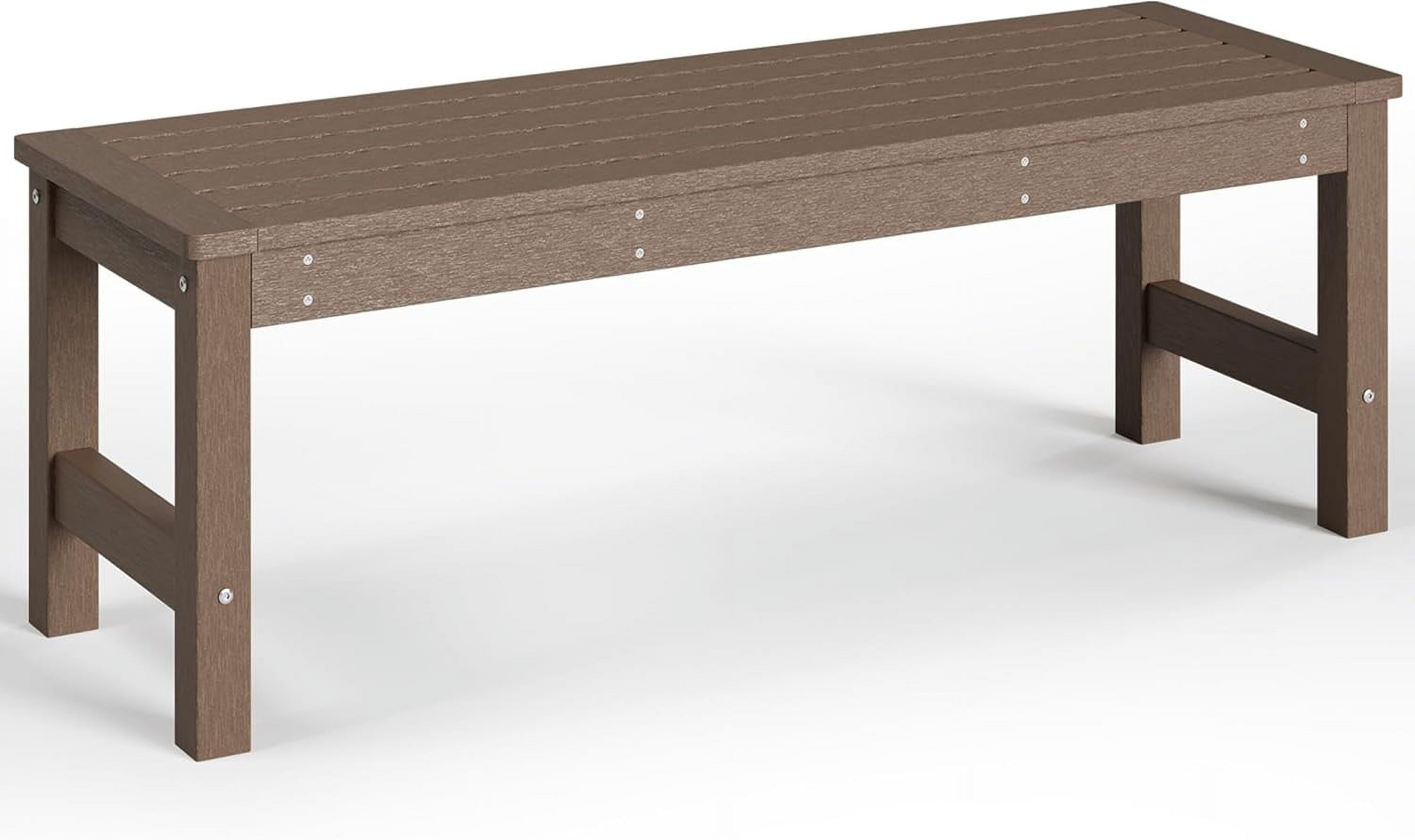 LKUPM 48" Outdoor Bench, All-Weather and Fade-Resistant 2-Person Garden ...