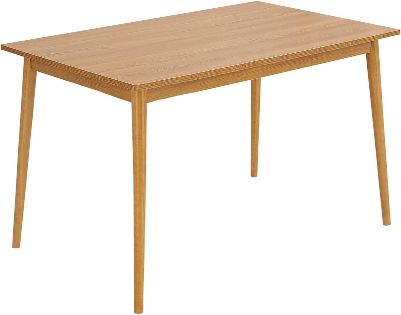 LKUPM Modern Dining Table 47 Inch Kitchen Table with Solid Wood Leg Oak ...