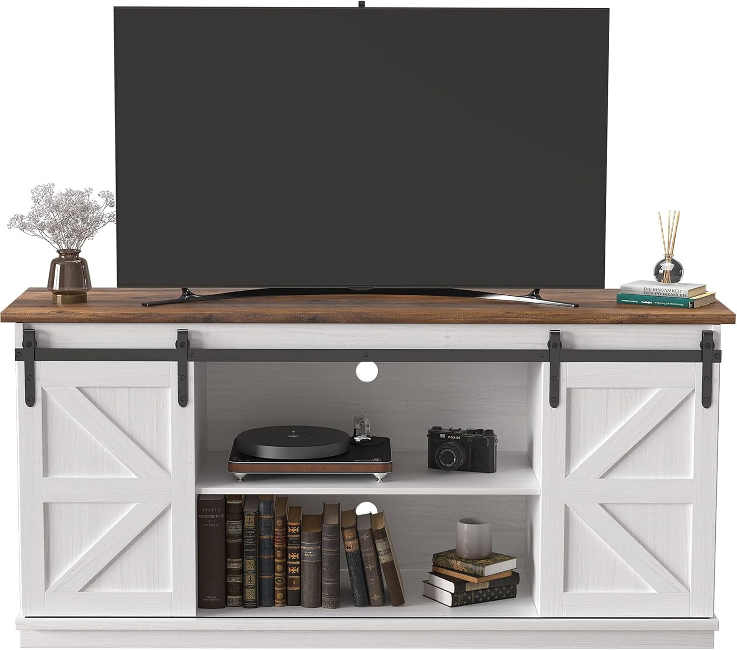LKUPM TV Stand for 65 Inch TV, Entertainment Center with Storage ...