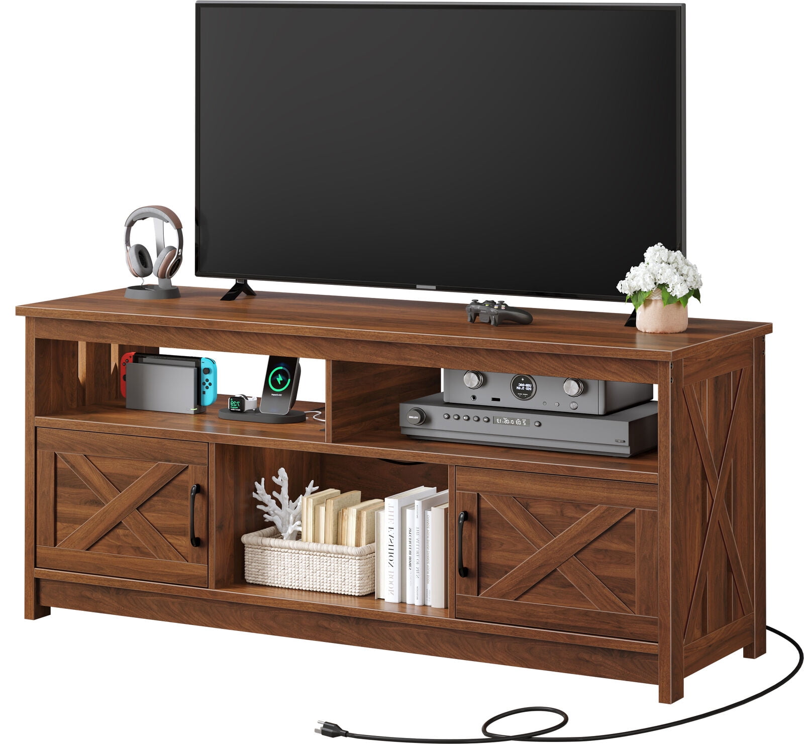 LKUPM TV Stand for 65 - inch TVs - Entertainment Center with Power ...