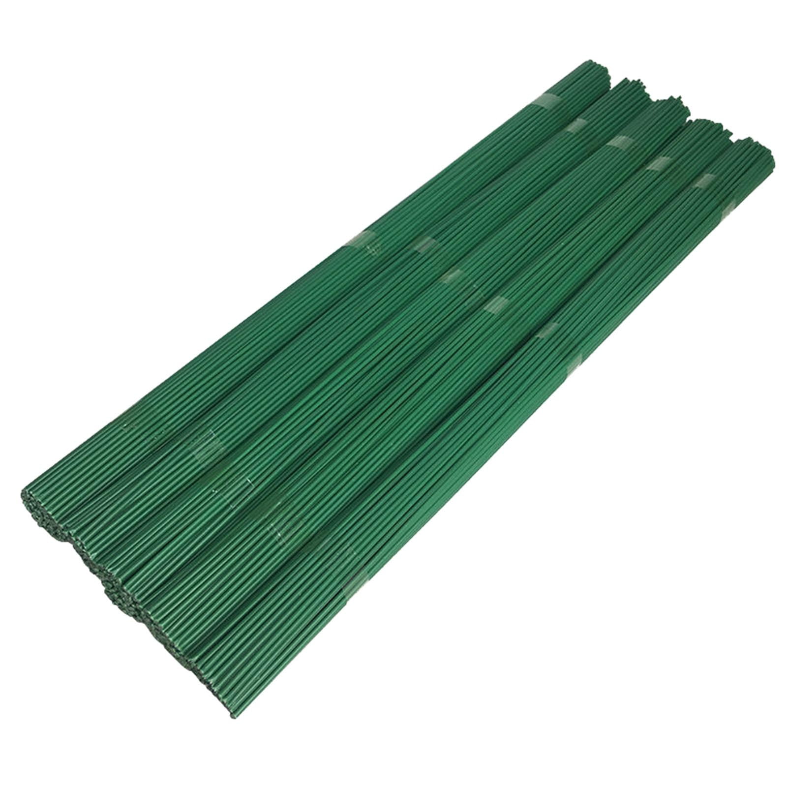 LKWLPD 10 Pcs Floral Stems Wire for Paper Flower,16 Inch Dark Green ...