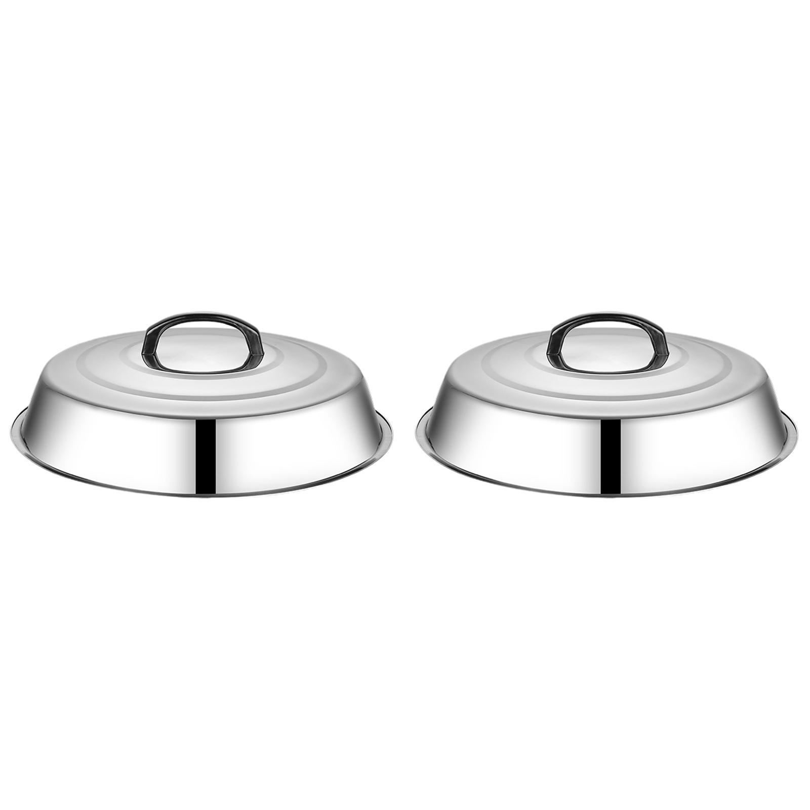 LKWLPD 2 Pack 12 Inch Round Stainless Steel Basting Cover Cheese ...