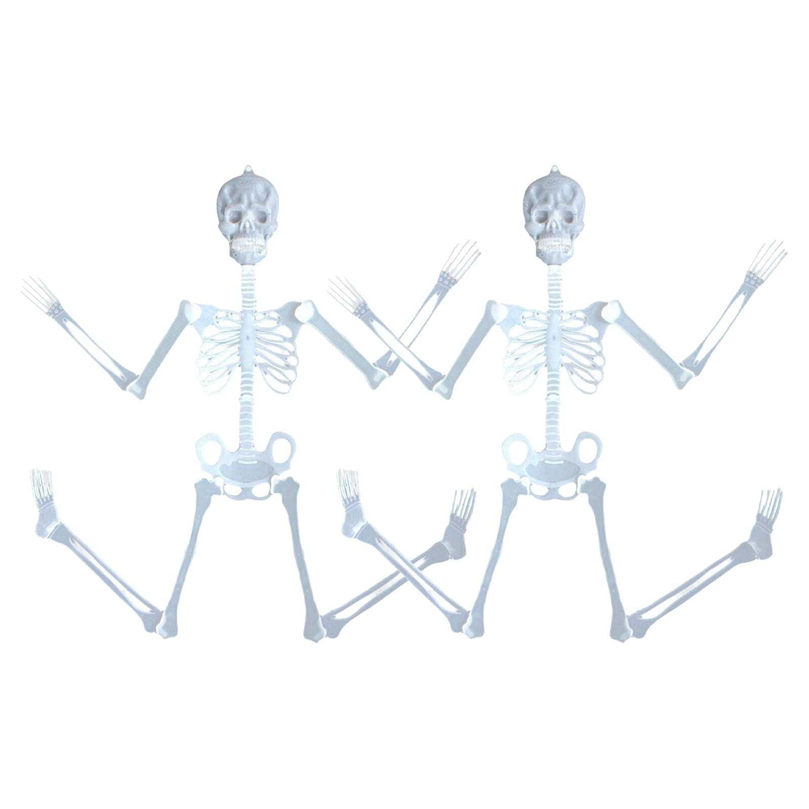 LKWLPD 2 Pack Halloween Luminous Skeleton Decorations Full Body Glow In ...