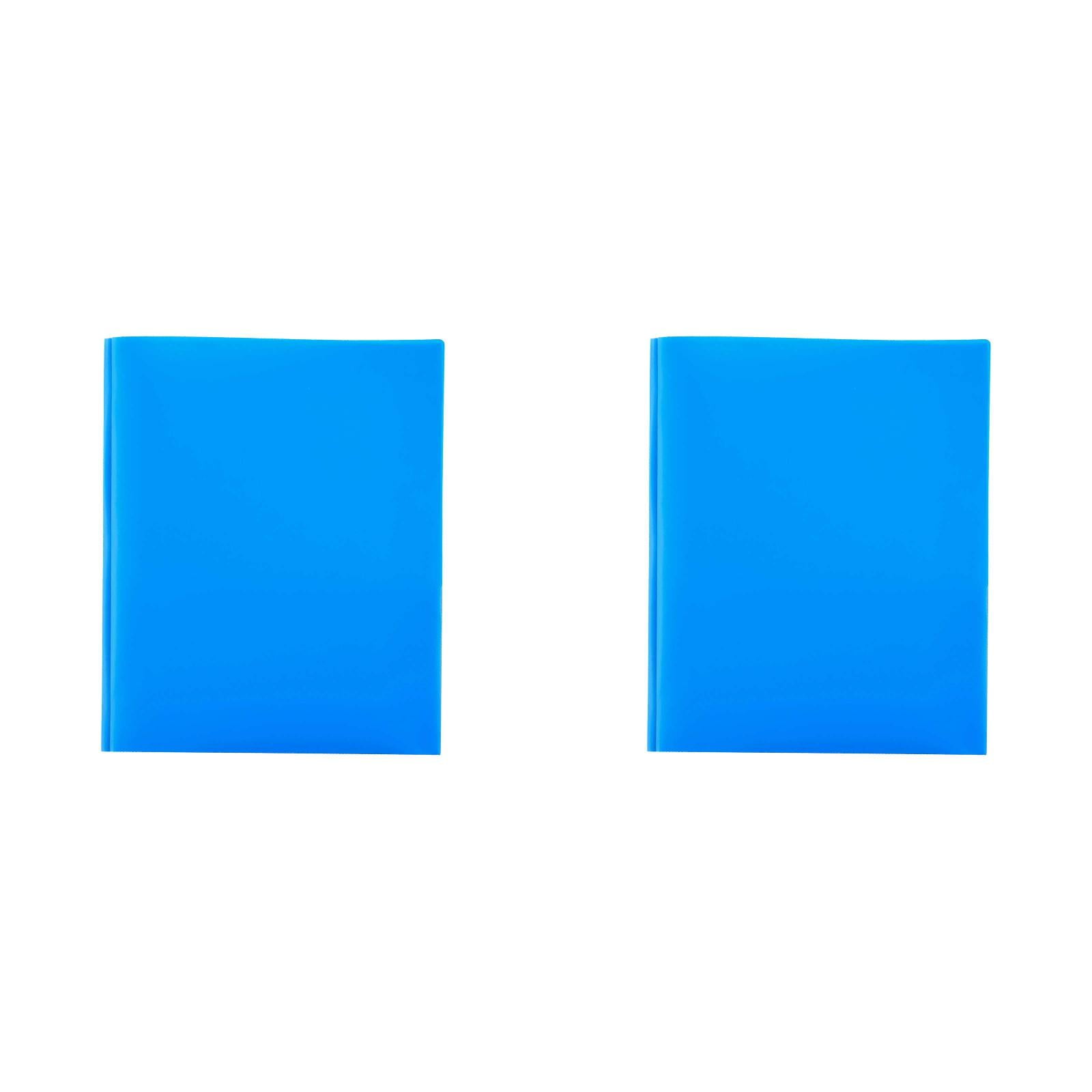 LKWLPD 2 Pcs Plastic Folders Basics Heavy Duty Plastic Folders with 2 Pockets Documents for ...