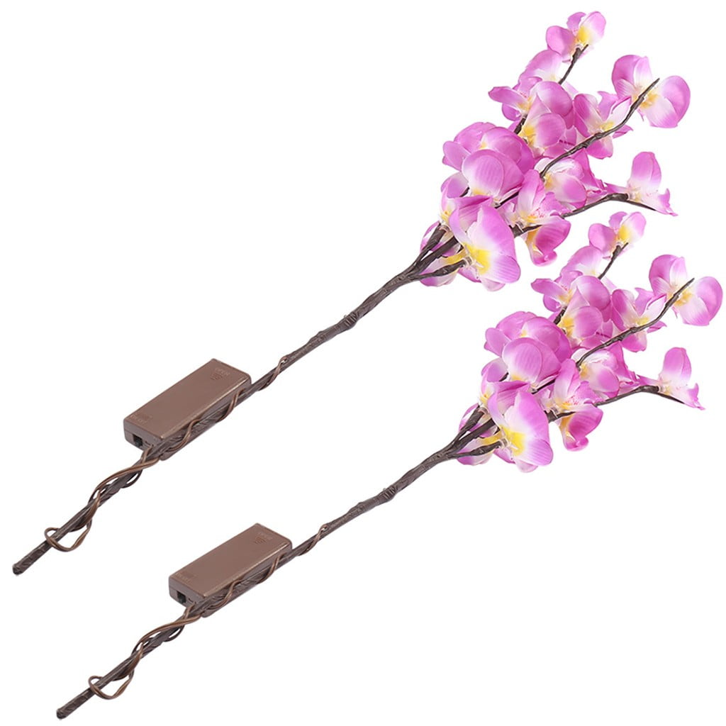 LKWLPD 2Pcs Butterfly Orchid Tree Light Led Lights Battery Powered ...