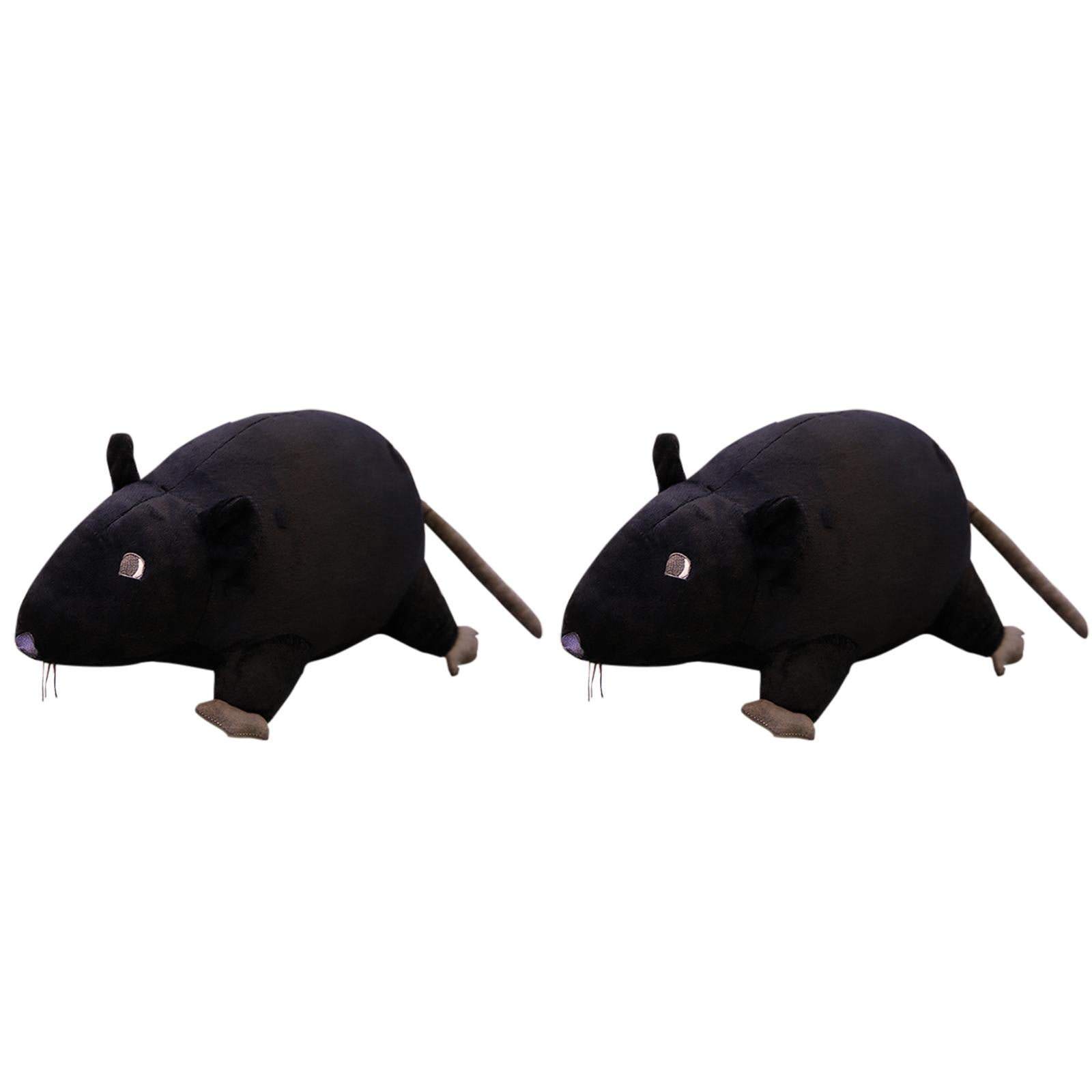LKWLPD 2Pcs Soft Small Grey Rat Mouse Plush Toy Lifelike Mice Stuffed ...