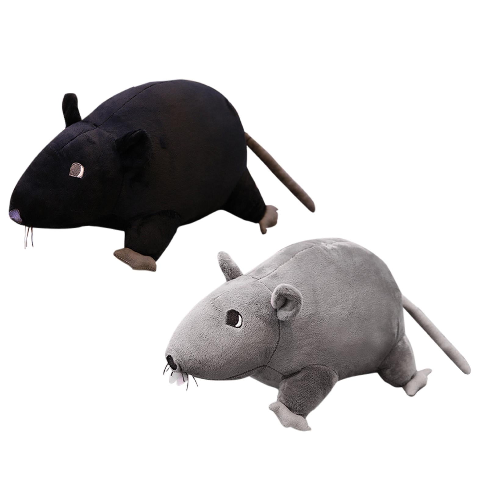 LKWLPD 2Pcs Soft Small Grey Rat Mouse Plush Toy Lifelike Mice Stuffed ...
