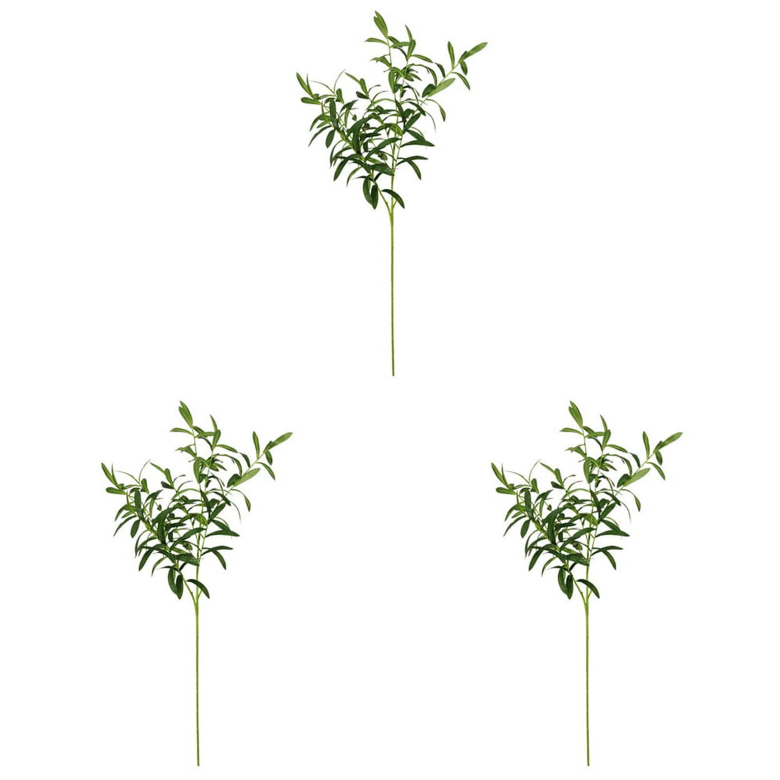 LKWLPD 30-Stem Artificial Olive Branches with Faux Fruits - Silk Olive ...