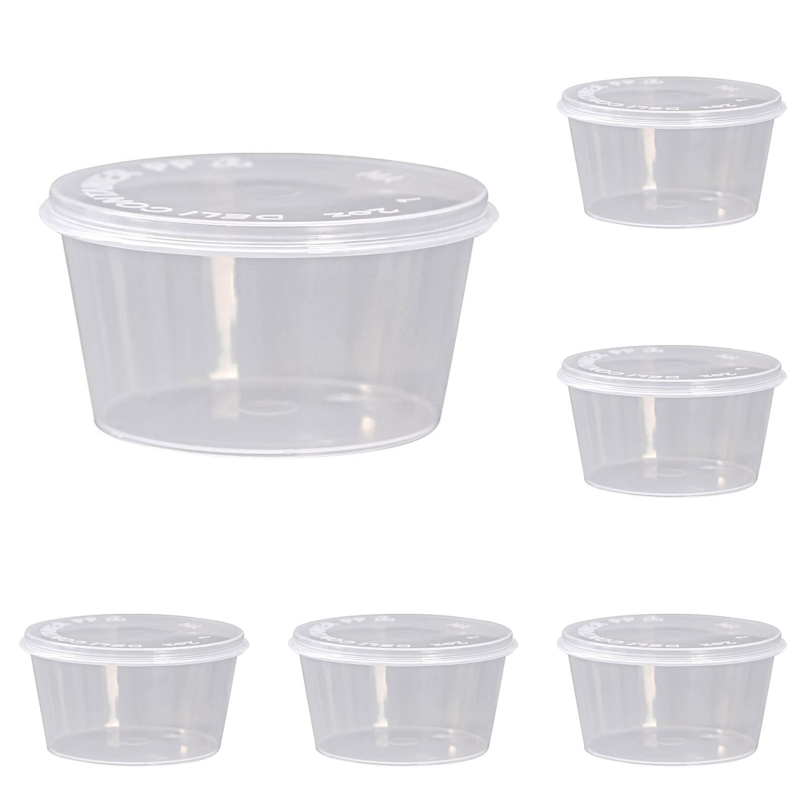 LKWLPD 300 Pcs Disposable Souffle Cups 4 Oz Portion Cups with Lids Mall ...