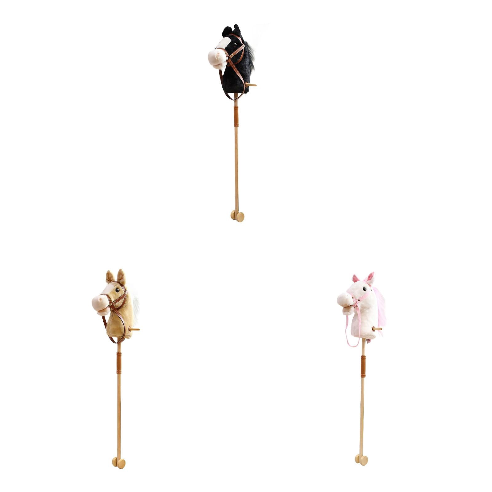 LKWLPD 3PCS 39.38 Inches Kids' Stick Horses Stick Horse Plush ...