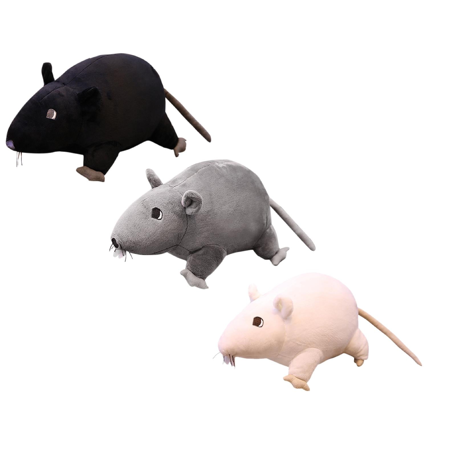 LKWLPD 3Pcs Soft Small Grey Rat Mouse Plush Toy Lifelike Mice Stuffed ...