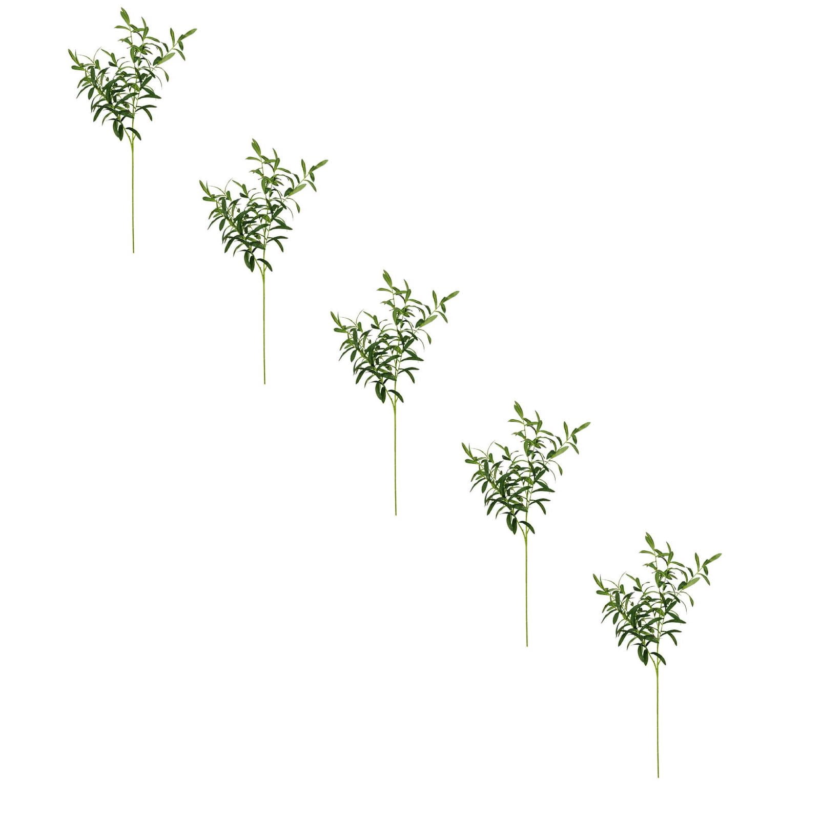 LKWLPD 50-Stem Artificial Olive Branches with Faux Fruits - Silk Olive ...