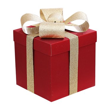 Gold Gift Box for Presents with 10.8x7.5x3.5 Inches Cardboard Clear ...