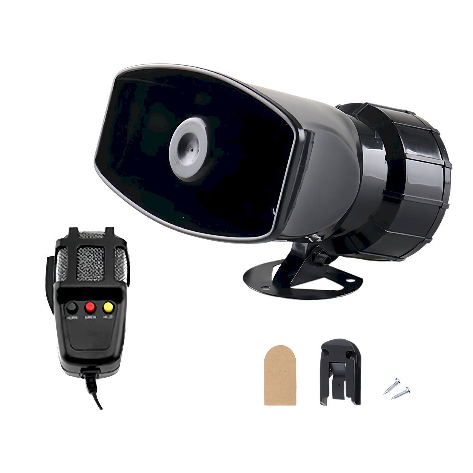 LKWLPD Alarm Horn Siren PA Speaker Mic System,100w 12v 7 Sound Loud Car ...