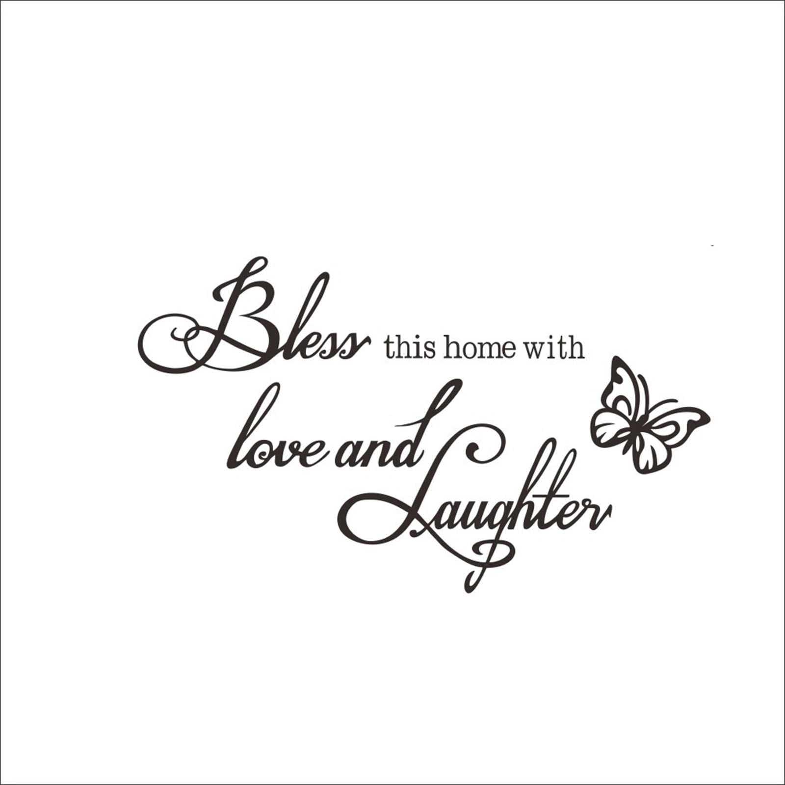 LKWLPD Bless This Home Wall Decor Wall Decal, Bless This Home with Love ...
