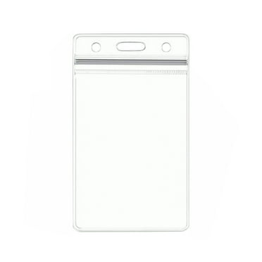 FLONOZZ Heavy Duty 2 Pcs Retractable Badge Clips, Clear Plastic Id Card ...