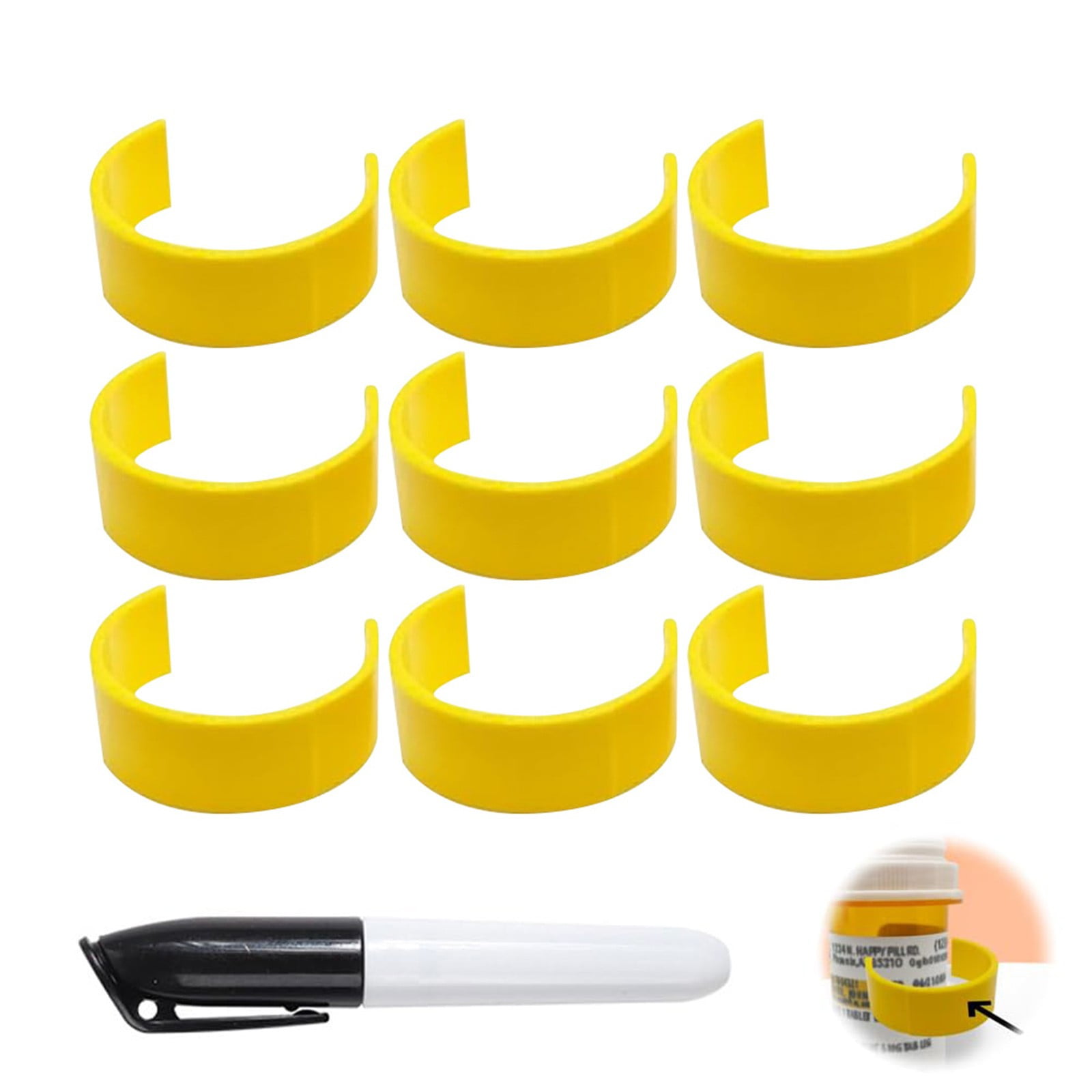 LKWLPD Clips for Pill Bottles Pill Identifier Reusable Pill Bottle ...