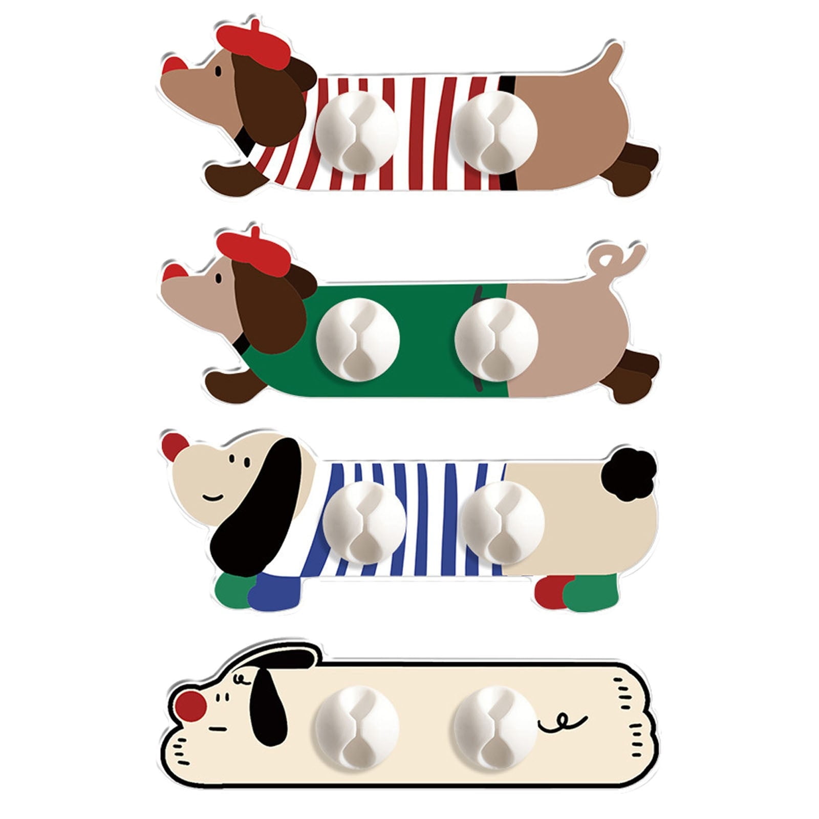 LKWLPD Cute Puppy-Shaped Cable Clamp Station - Adhesive Cord Organizer ...