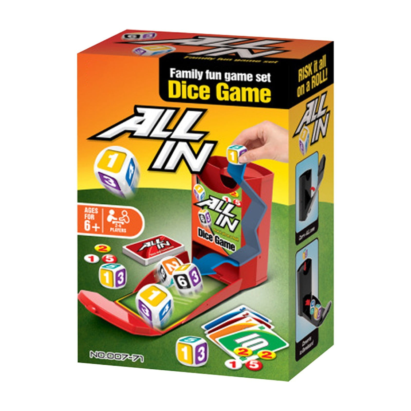 LKWLPD All in Dice Game Fun Family Board Games Alphabet Dice Scattered ...