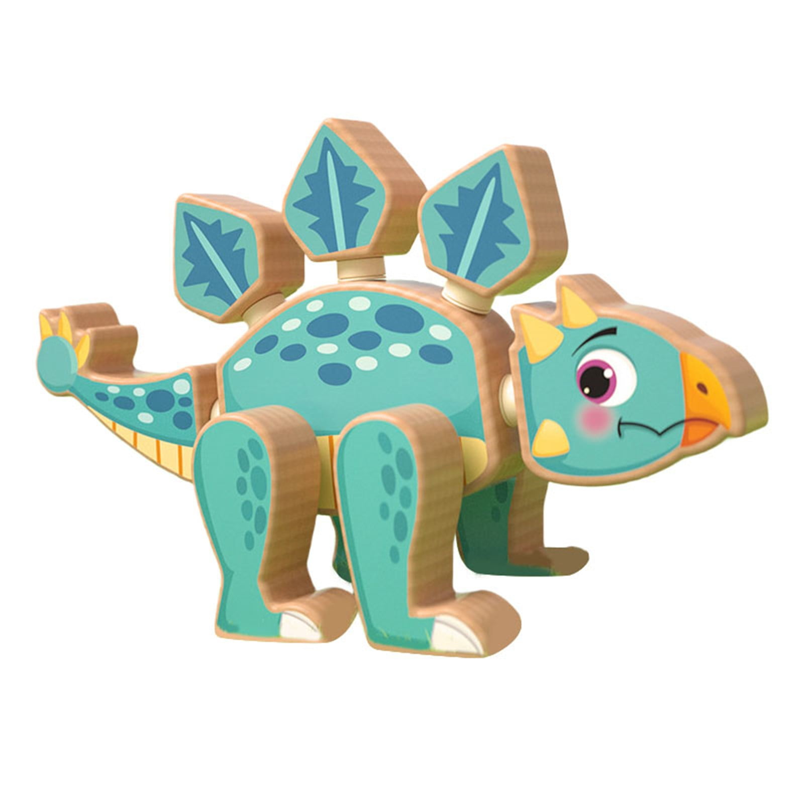 LKWLPD Dinosaur Snap Together Building Toys, Wooden Take Apart Dinosaur ...