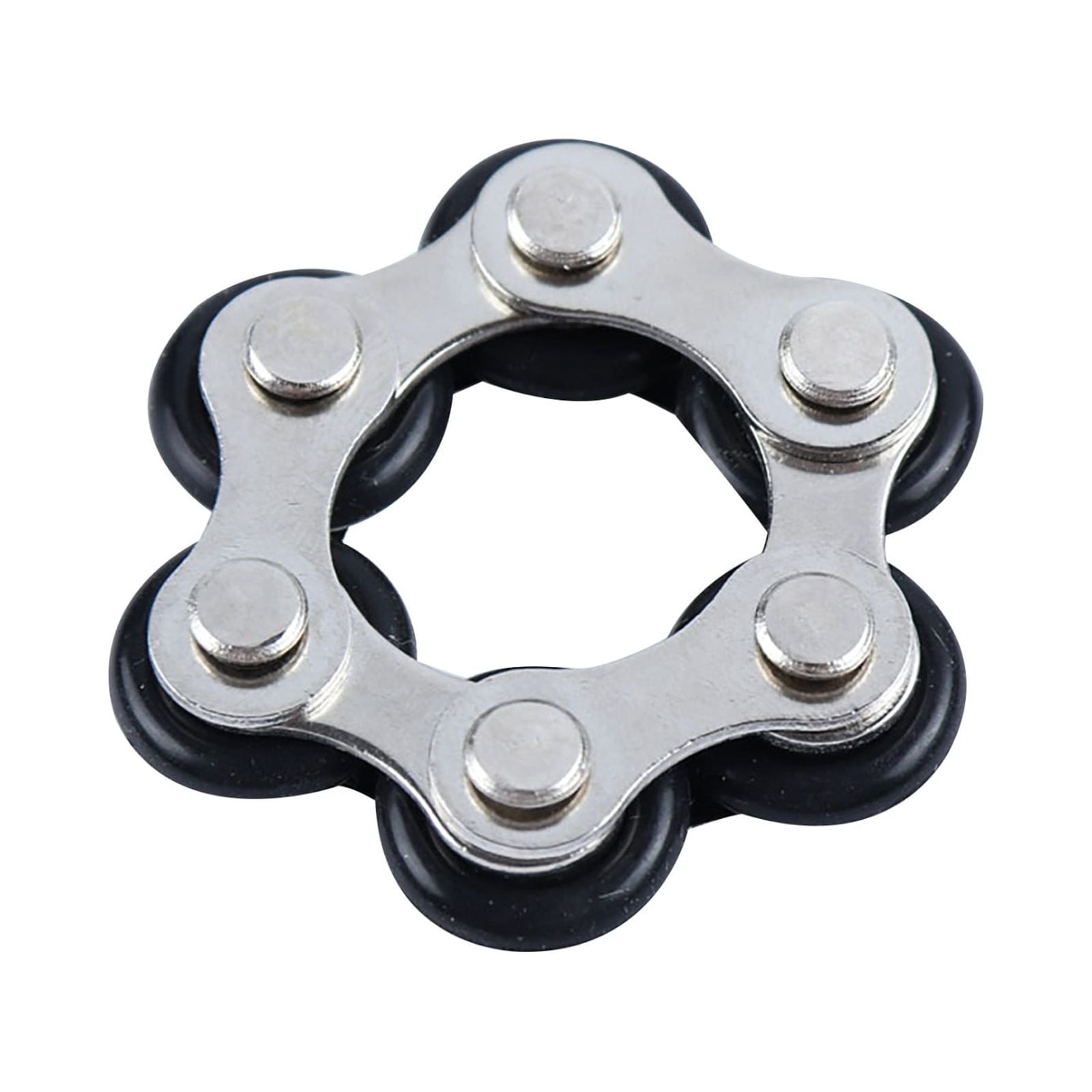 LKWLPD Fidget Rings Bike Chain Fidget Toys Six Roller Chain Key Flippy ...