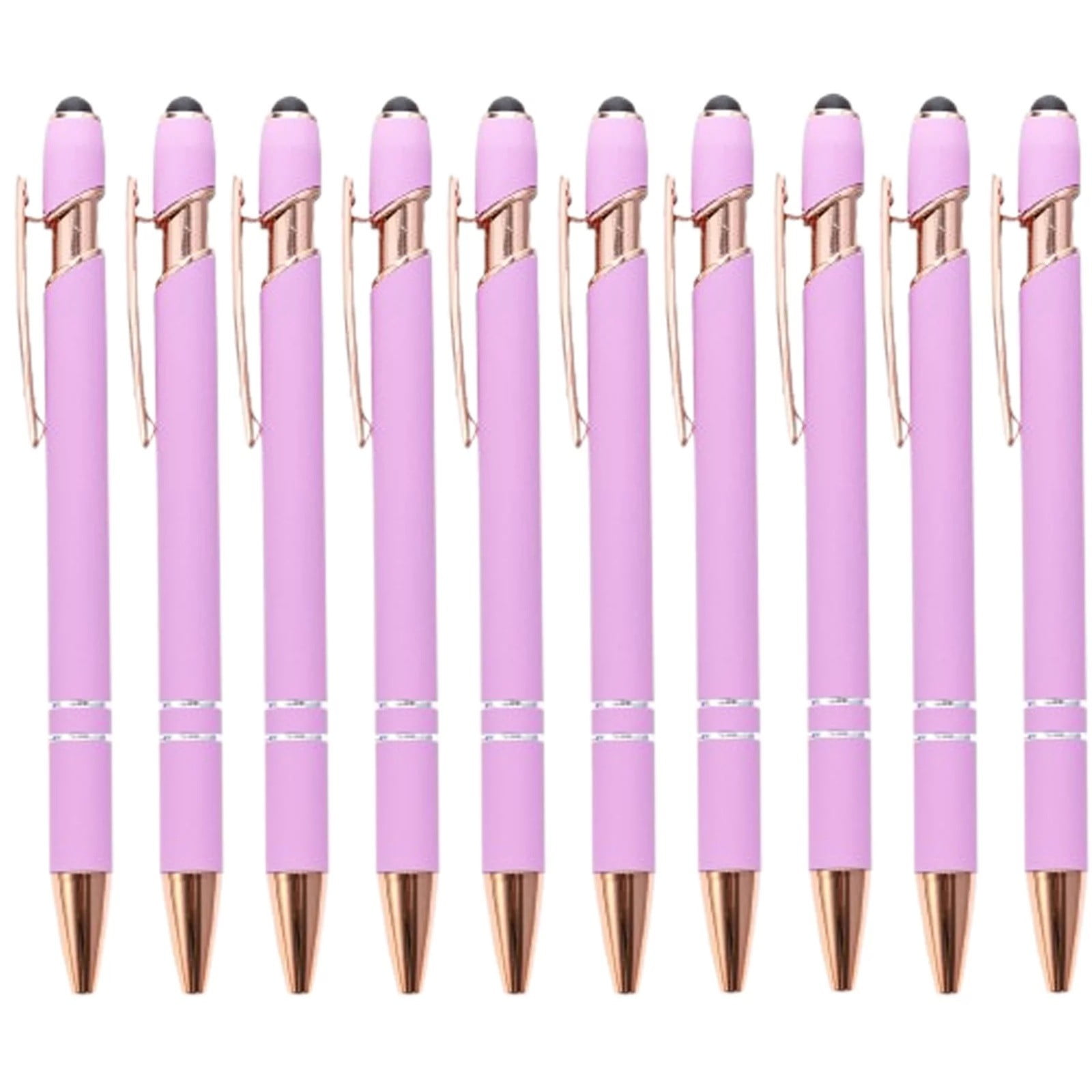 LKWLPD Gel Ink Pens 12 Pack Rose Gold Ballpoint Pen with Stylus Tip 1.0 ...