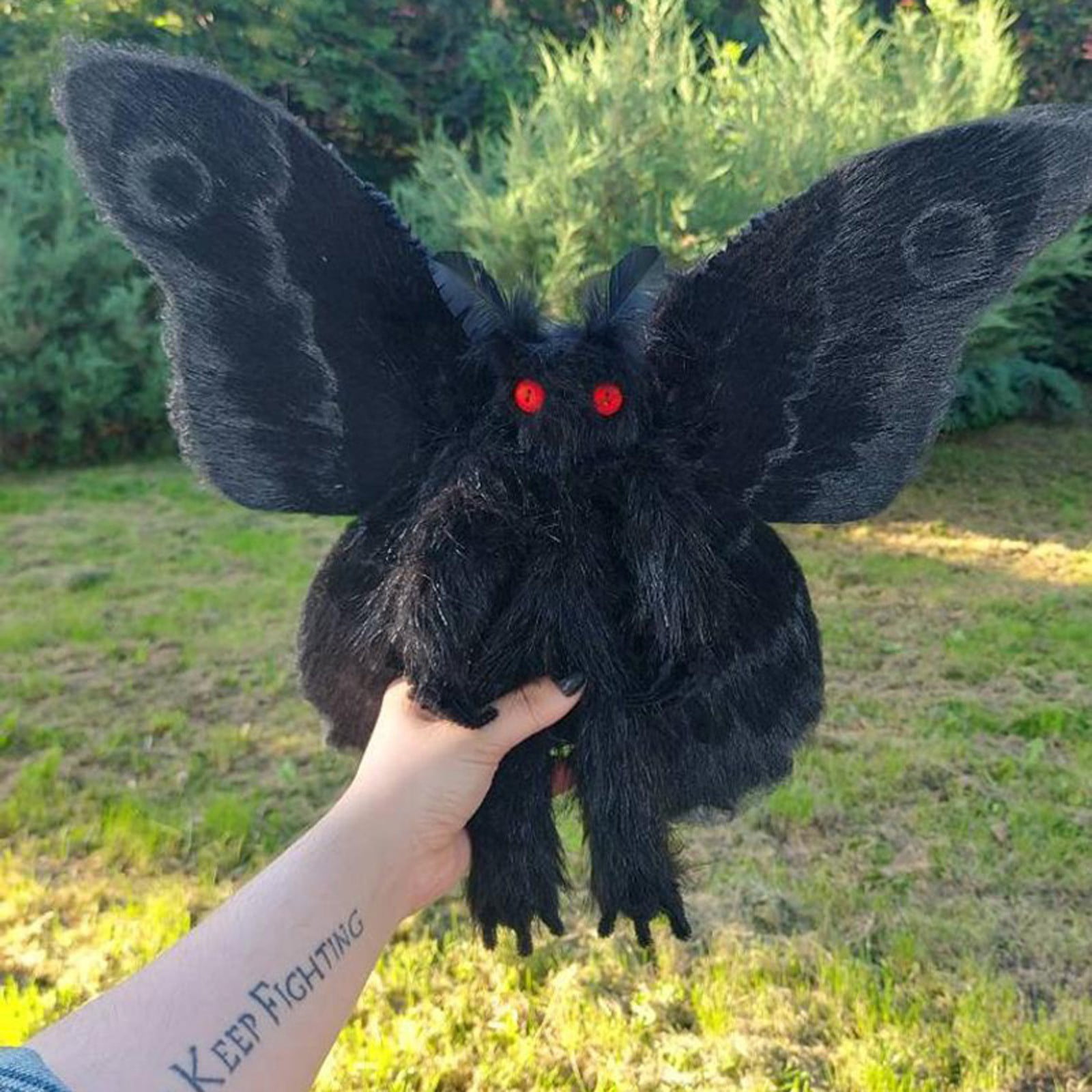 LKWLPD Halloween Gothic Mothman Plush Doll Mothman Plush Doll With ...