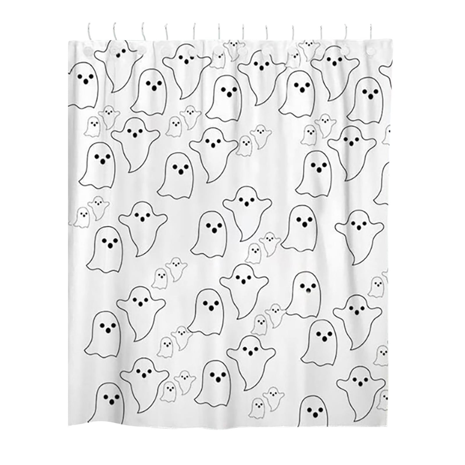 LKWLPD Halloween Shower Curtain Polyester Cloth Halloween Ghost Shower ...