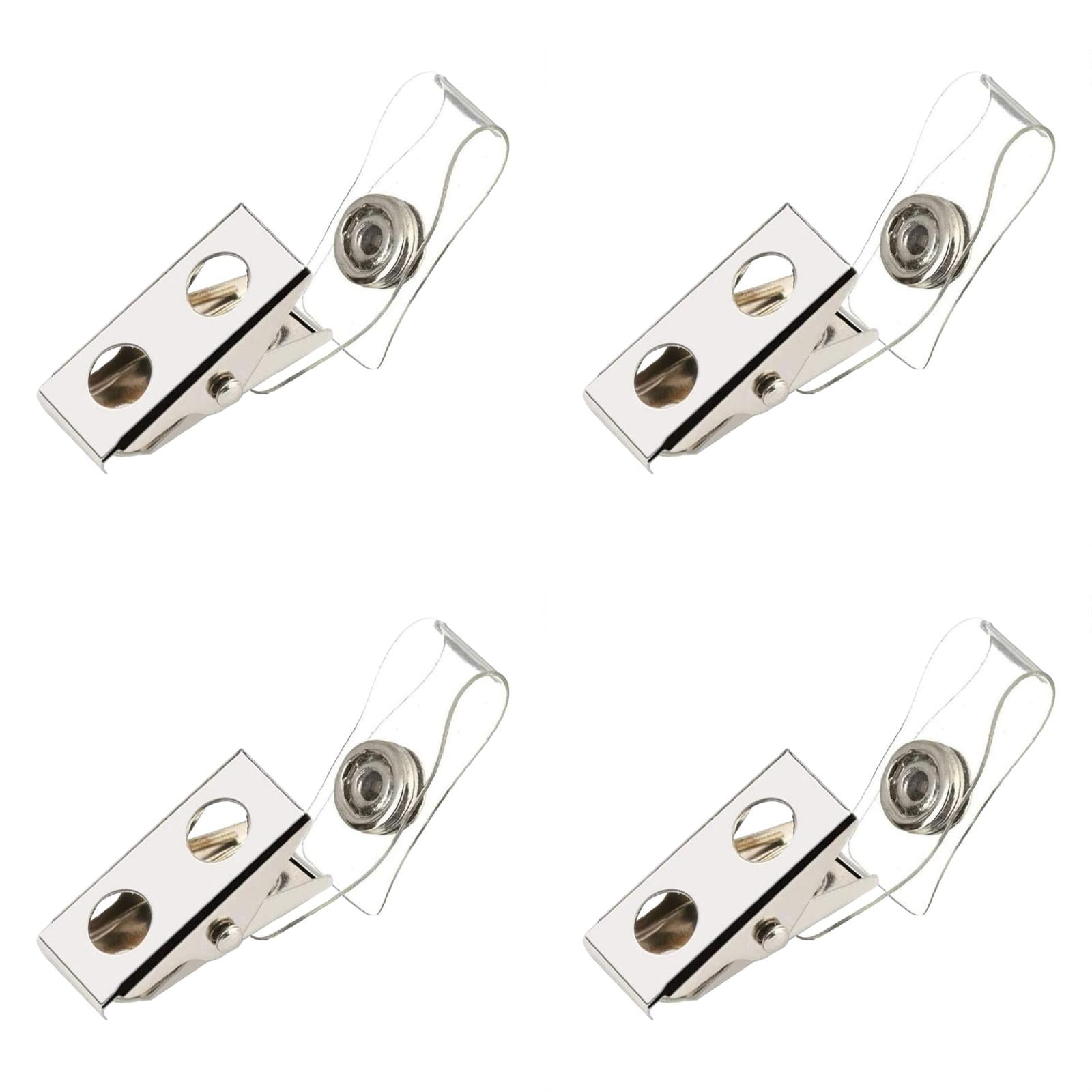 LKWLPD Metal Badge Clips 100 Pack ID Strap Clip ID Badge Clip Double ...