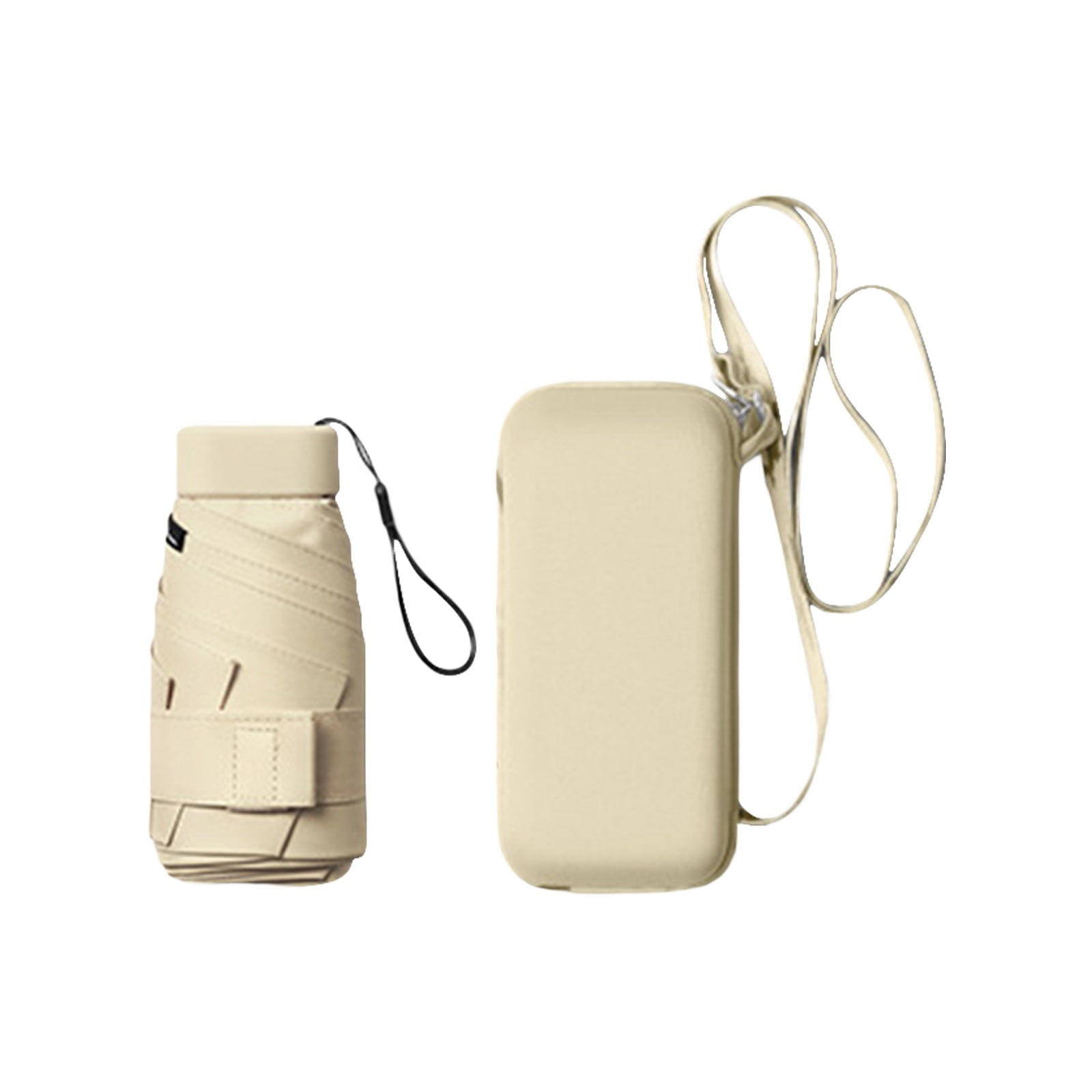 LKWLPD Mini Travel Sun Umbrella for Purse with Case Small Compact ...